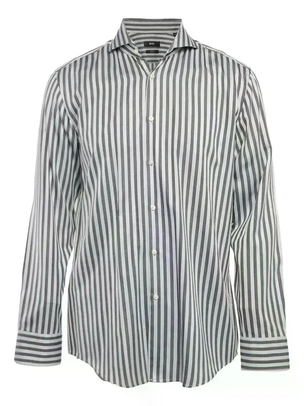 BOSS Pre-owned Striped Long-sleeve Shirt - Grey