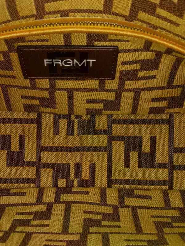Fendi Zucca Embroidered Canvas Baguette Satchel - Yellow