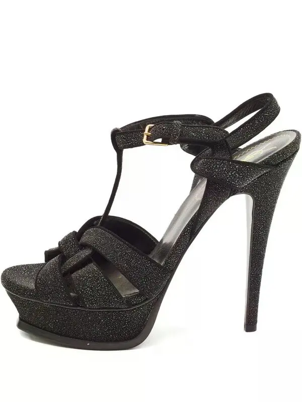Saint Laurent 145mm Platform T-strap Sandals