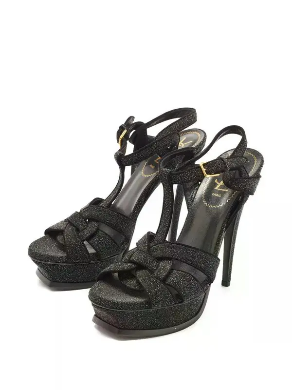 Saint Laurent 145mm Platform T-strap Sandals