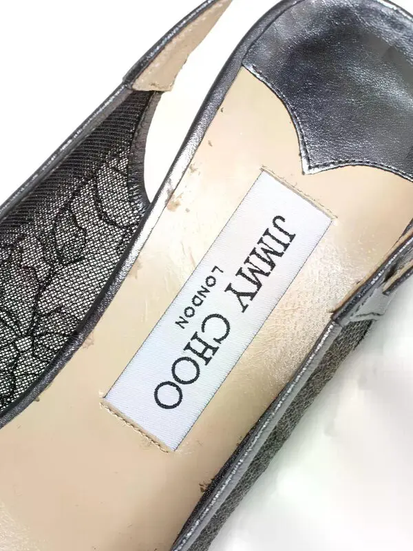 JIMMY CHOO 105mm Lace Slingback Sandals