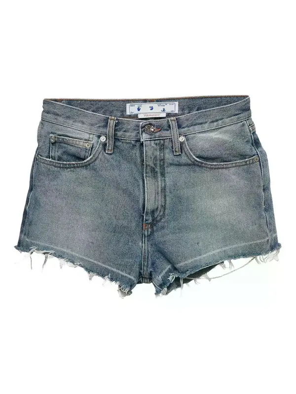 Off-White Pre-owned Distressed Denim Shorts