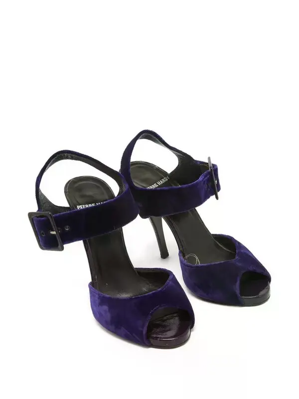 Pierre Hardy 115mm Velvet Sandals With Buckle Detail