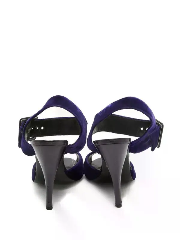 Pierre Hardy 115mm Velvet Sandals With Buckle Detail