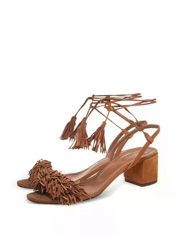 AQUAZZURA 55mm Wild Thing Sandals - Brown