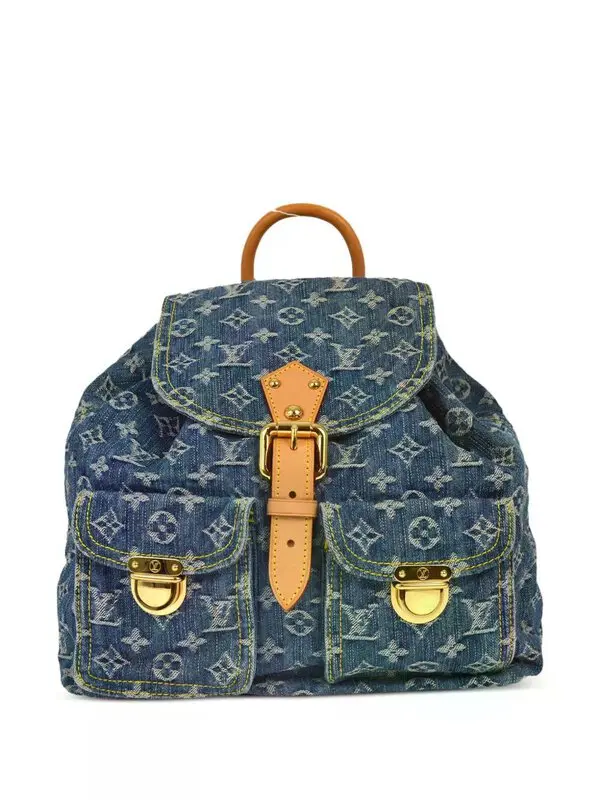 LOUIS VUITTON 2006 Monogram Denim Backpack