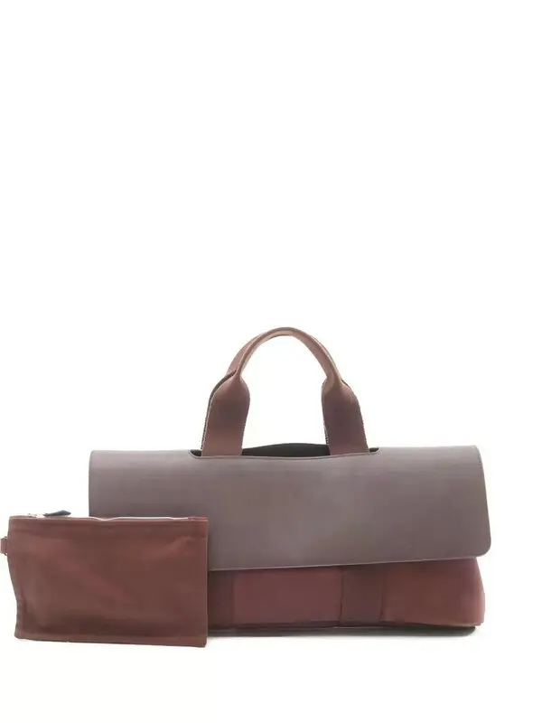 Hermès Pre-owned Valparaiso Long Mm Chevron Tote Bag - Brown