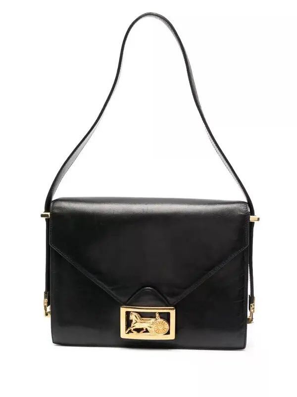 Celine 1970s Carriage-plaque Shoulder Bag
