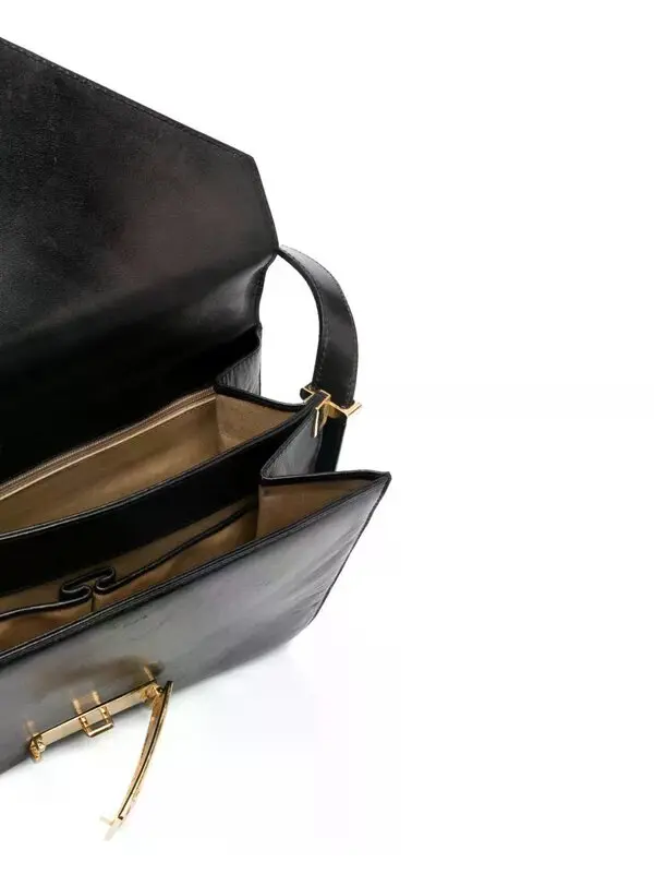 Celine 1970s Carriage-plaque Shoulder Bag