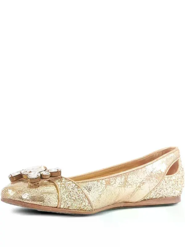Miu Miu Glitter-detail Ballet Flats