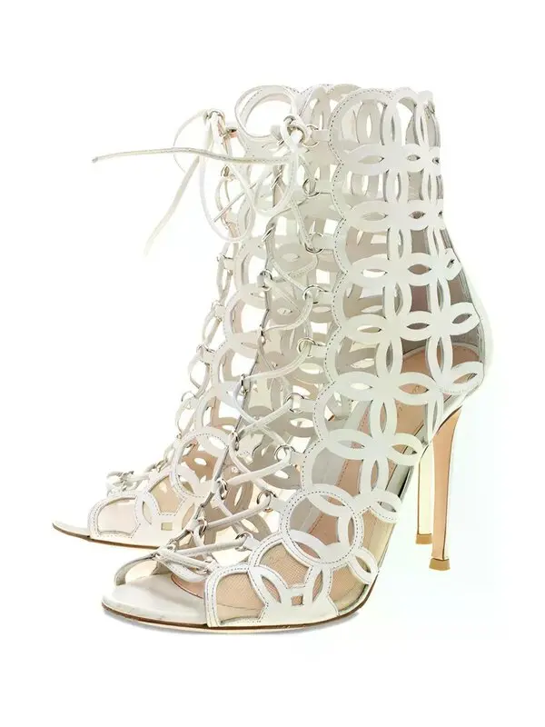 GIANVITO ROSSI 105mm Cut-out Heeled Sandals
