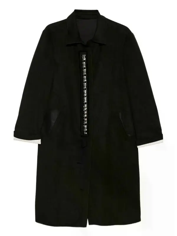 Prada 1990s Crystal-embellished Wool Coat