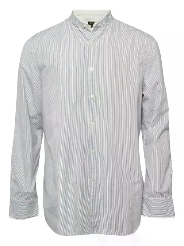 Shanghai Tang Stripe Mandarin-collar Shirt