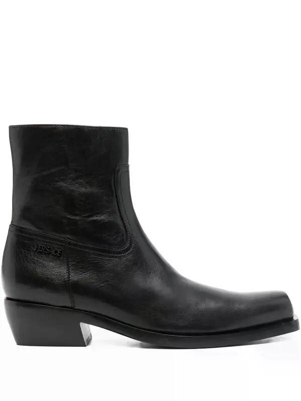 Versace 50mm Leather Ankle Boots
