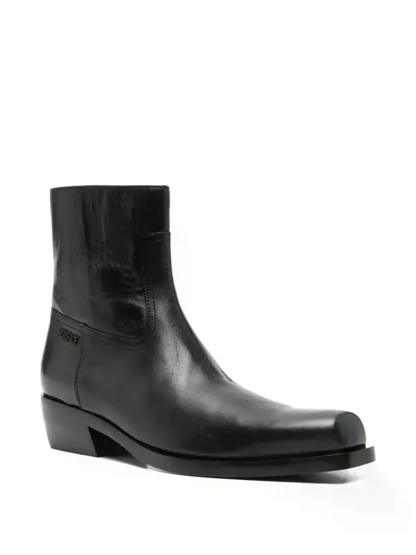 Versace 50mm Leather Ankle Boots