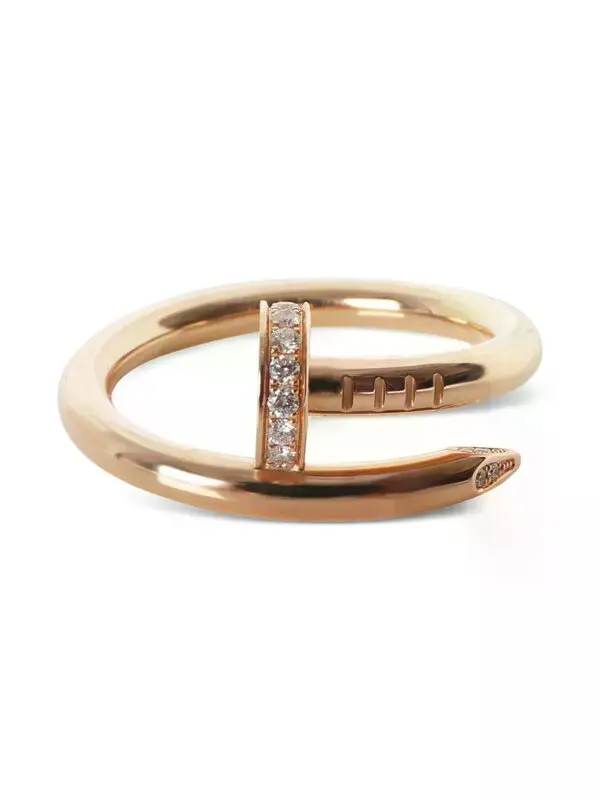 CARTIER 18k Rose Gold Diamond Ring - Pink