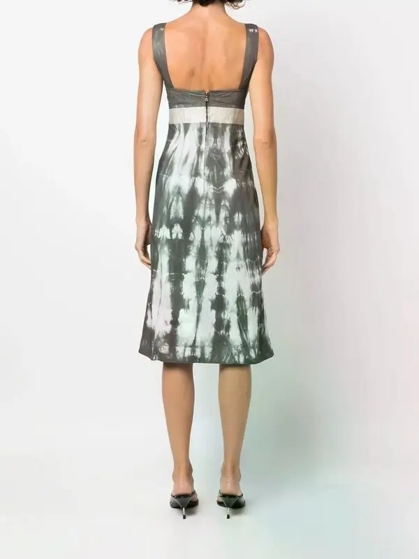 Prada 2000s Tie-dye Effect Bustier Dress
