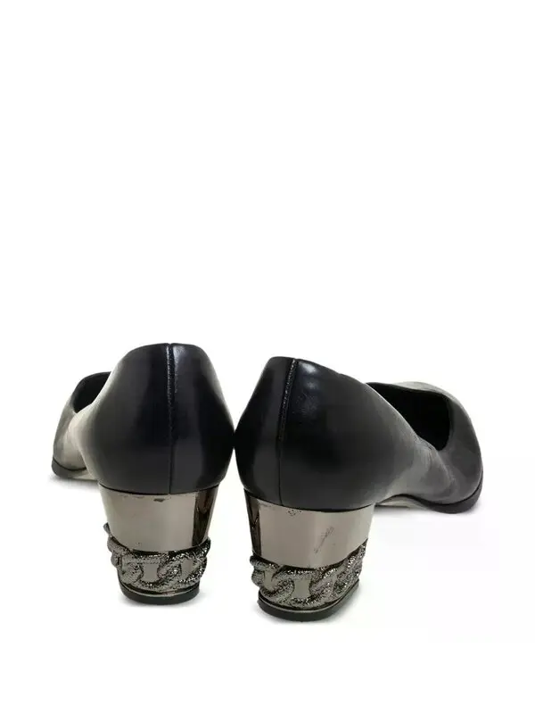 Casadei 50mm Leather Heeled Pumps