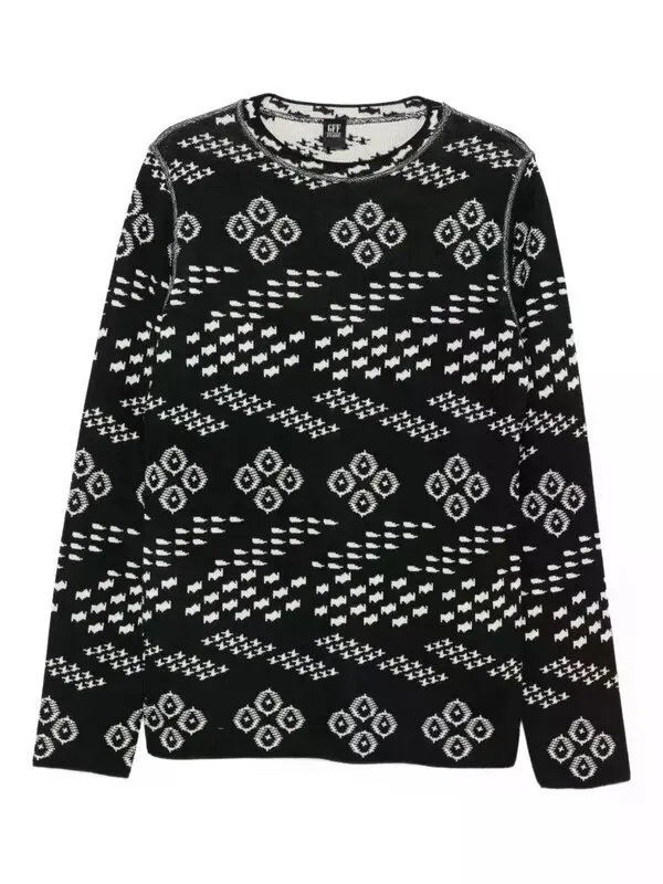 Gianfranco Ferre 1990s Geometric-print Sweater