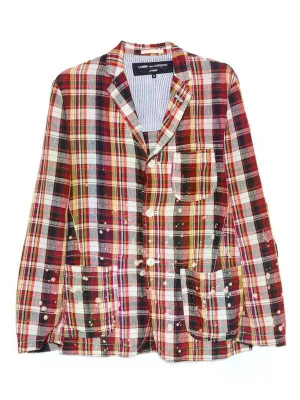 Comme Des Garçons 2012 Bleached Tartan Jacket