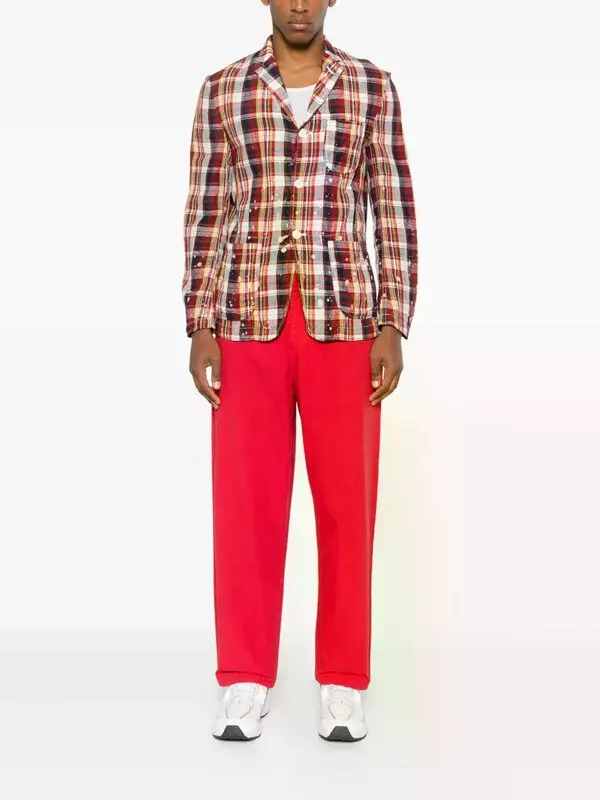 Comme Des Garçons 2012 Bleached Tartan Jacket