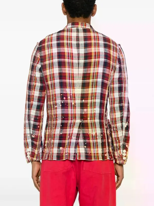 Comme Des Garçons 2012 Bleached Tartan Jacket