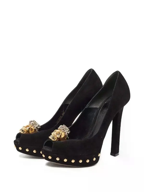 Alexander McQueen 110mm Stud-embellished Peep-toe Pumps