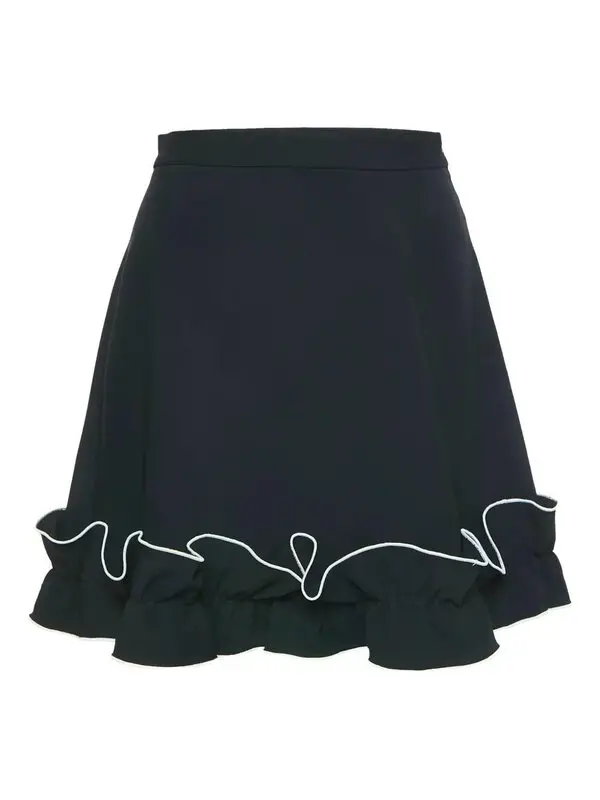 Moschino Crepe Ruffled A-line Skirt