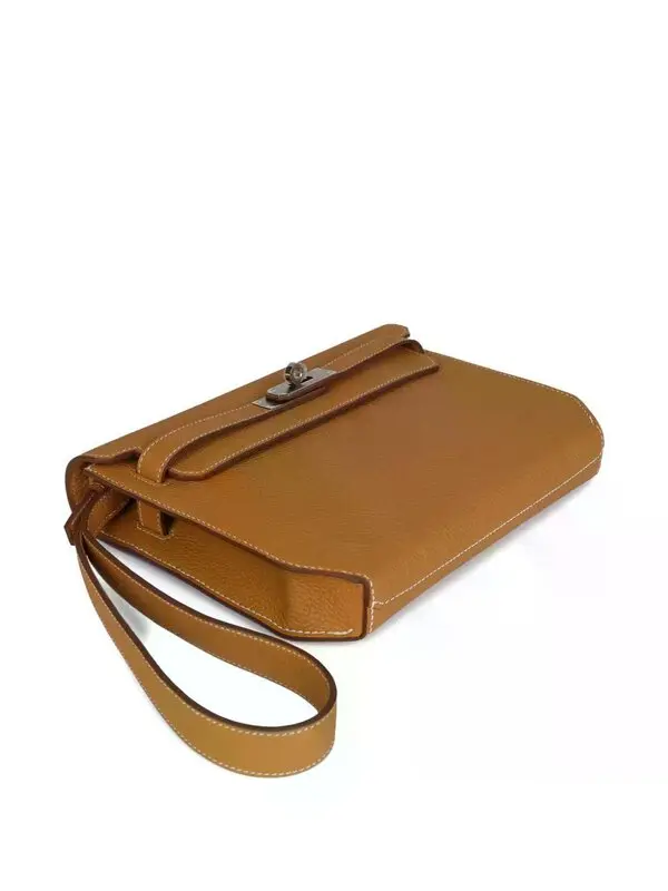 Hermès Kelly Depeches 25 Leather Clutch - Brown