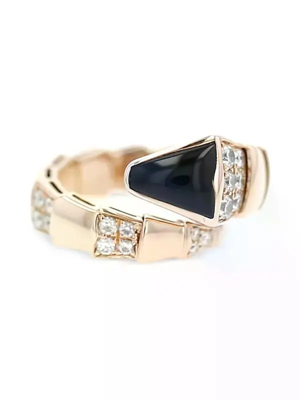 BVLGARI Serpenti Diamond And Onyx Ring - Gold