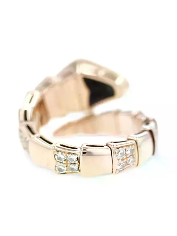 BVLGARI Serpenti Diamond And Onyx Ring - Gold