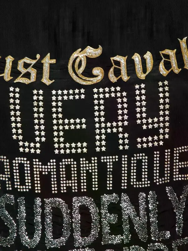 Just Cavalli Sequin-embellished Graphic Top