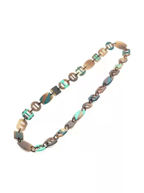 Hermès Geometric Necklace - Brown