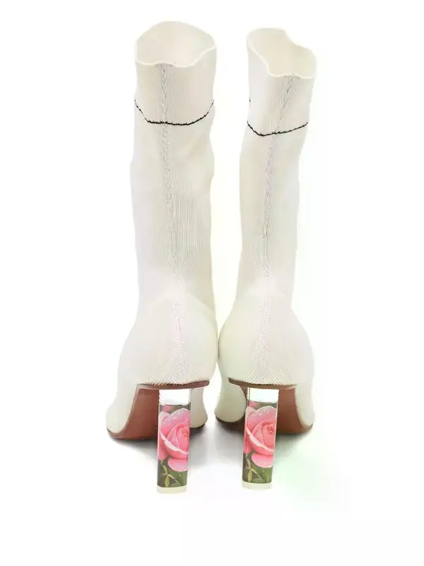 Vetements Knit Rose Heel Ankle Boots