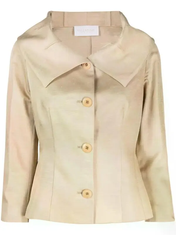 Valentino Garavani 1990s Wide-collar Satin Jacket