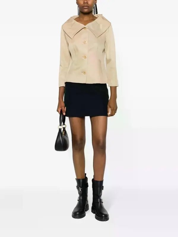 Valentino Garavani 1990s Wide-collar Satin Jacket