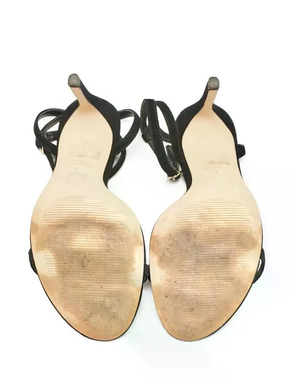 STUART WEITZMAN 100mm Suede Ankle-strap Sandals - Black