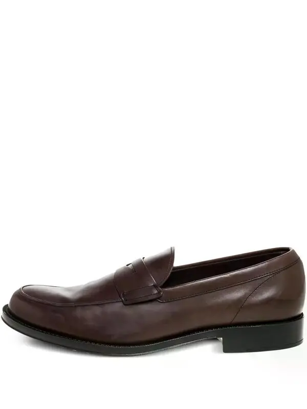 TOD'S Vintage Leather Penny Loafers - Brown