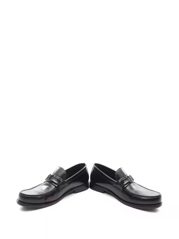 LOUIS VUITTON Monogram Leather Loafers