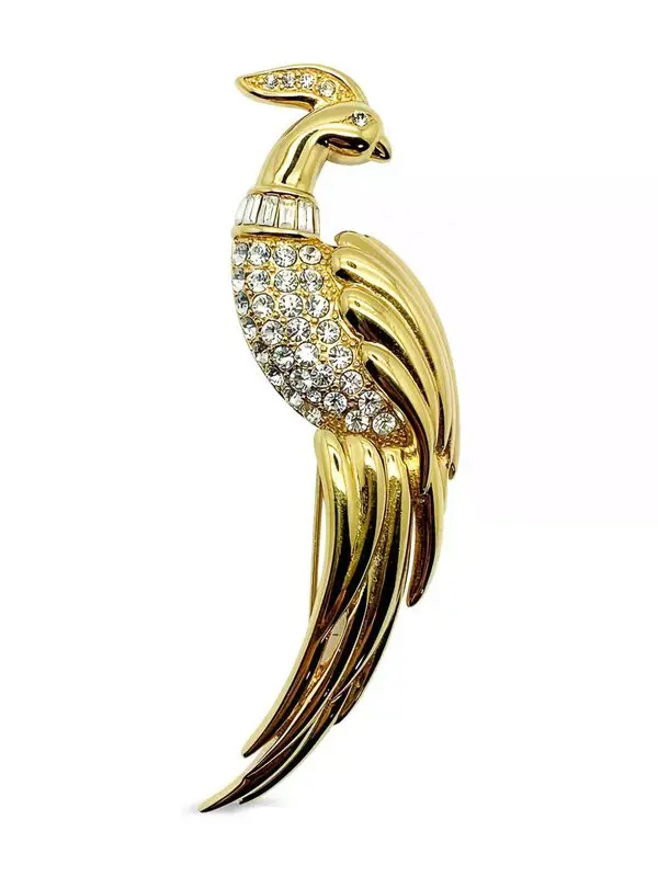 JENNIFER GIBSON JEWELLERY 1980s Monet Bird Of Paradise Brooch - Gold