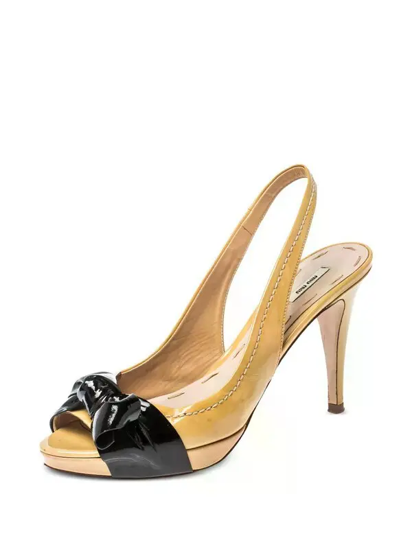 Miu Miu 100mm Bow-detail Slingback Pumps