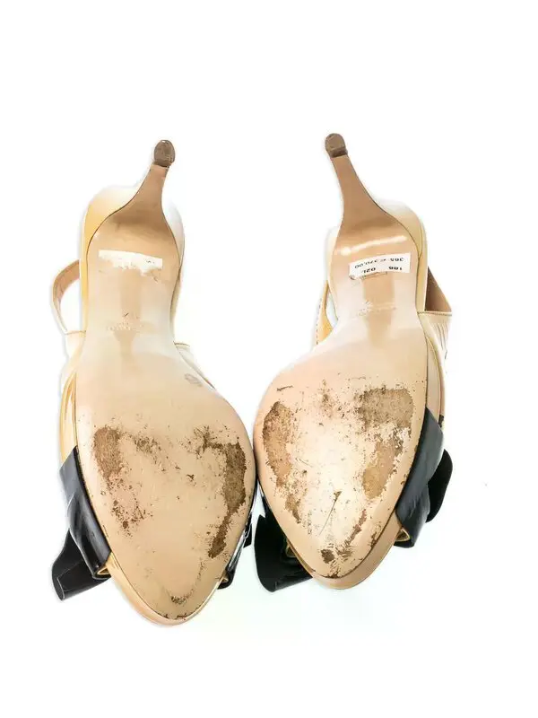 Miu Miu 100mm Bow-detail Slingback Pumps