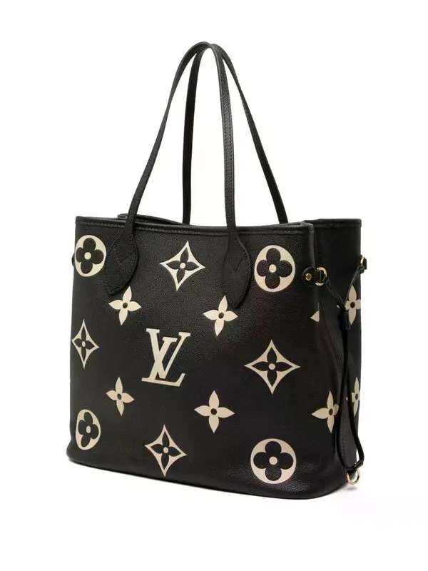 LOUIS VUITTON Bicolor Monogram Giant Empreinte Neverfull Mm Tote Bag - Black