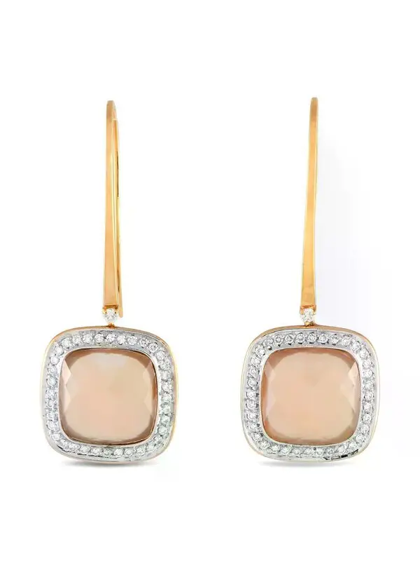 CASATO 18k Yellow Diamond And Chalcedony Earrings - Gold