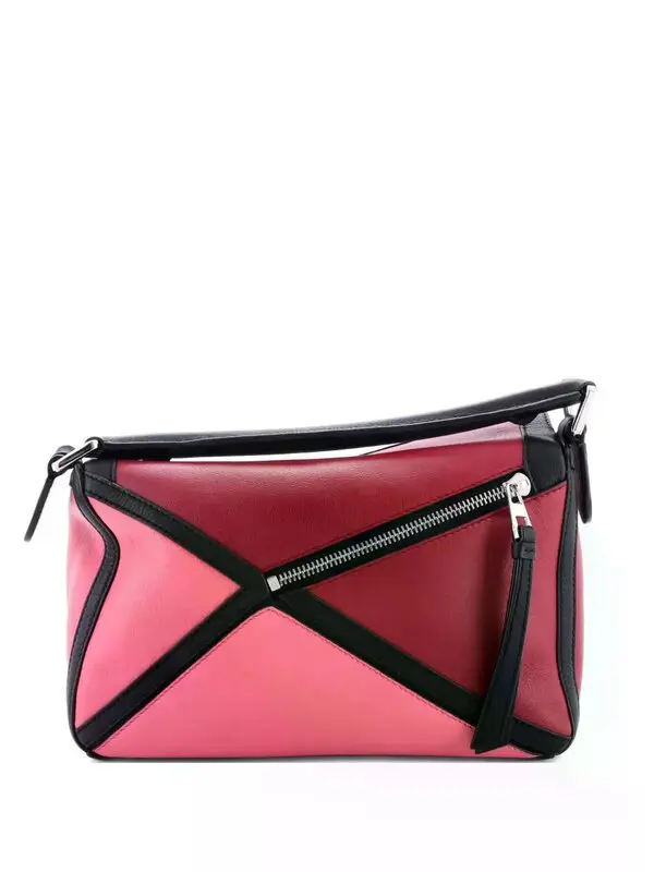 Loewe Puzzle Bag Leather Small Satchel - Red