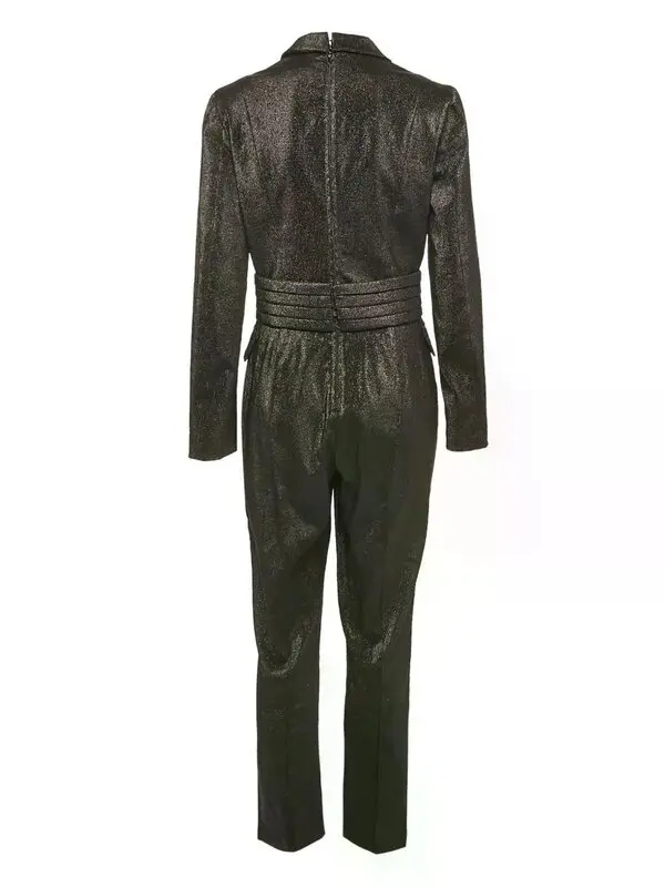 Elisabetta Franchi Glitter Belted Jumpsuit