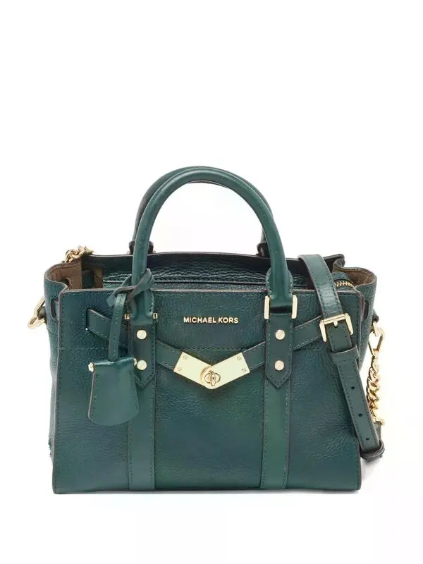 Michael Kors Logo-lettering Leather Tote Bag - Green