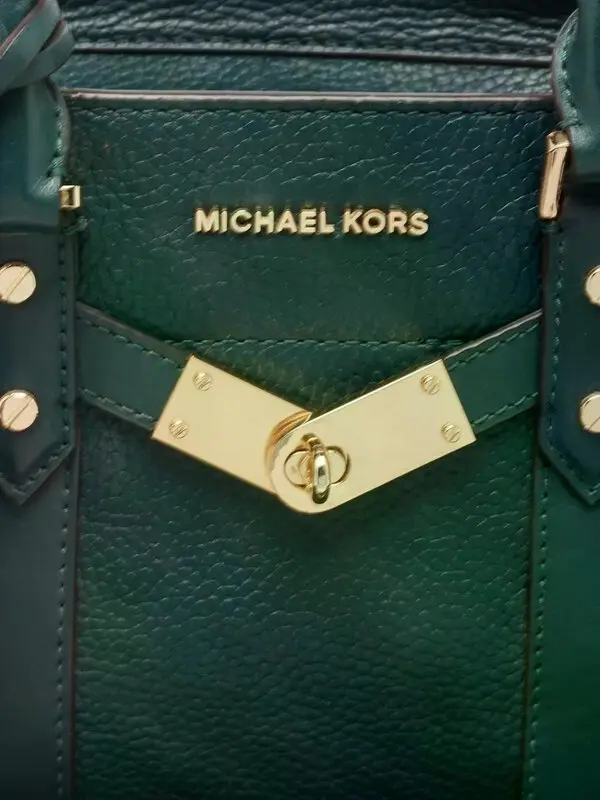 Michael Kors Logo-lettering Leather Tote Bag - Green