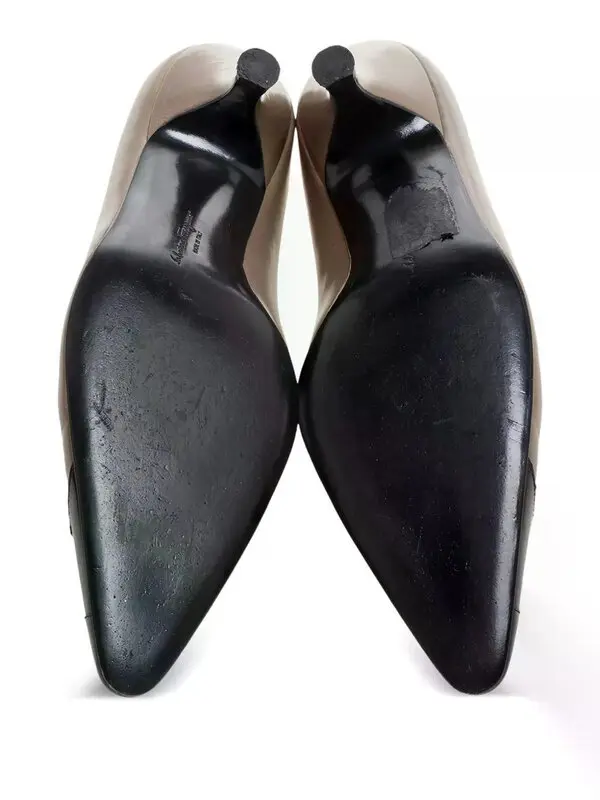 FERRAGAMO 70mm Leather Bow-detail Pumps