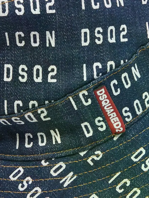 Dsquared2 Logo Print Denim Hat